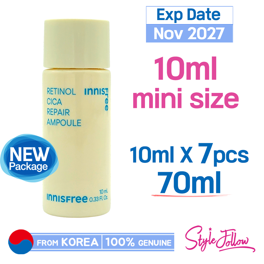 7pcs/70ml ️ [INNISFREE] Ampola Reparadora Retinol Cica 10ml (Amostra) | Shopee Brasil