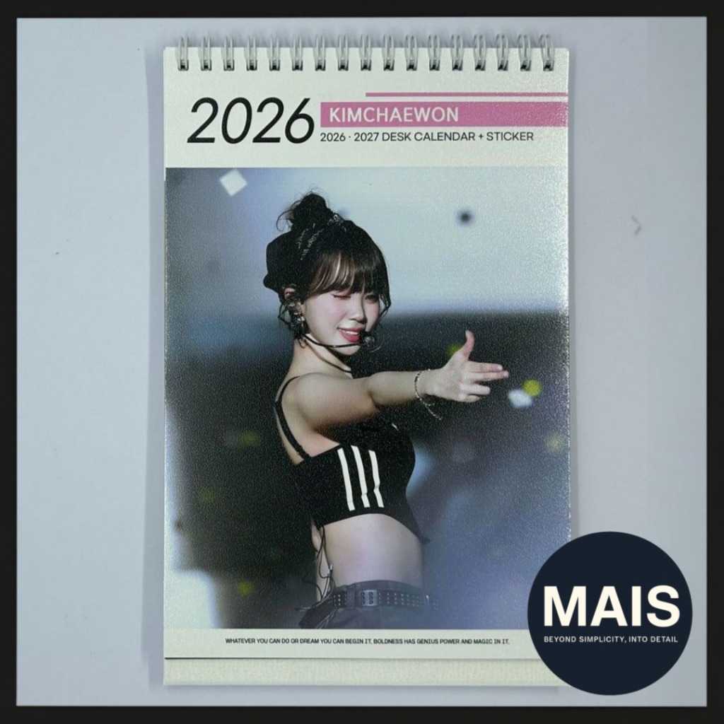 [KIM CHAEWON – LE SSERAFIM] 2026 2027 K-POP Calendário De Mesa ...