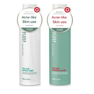 FLEEF Cica·Aloe Toner + Conjunto De Loção Multifuncional Calmante | 1 ...