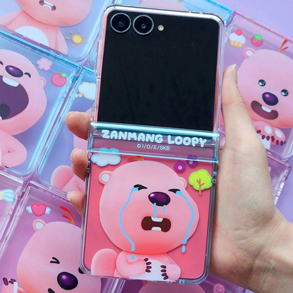 Capa Rígida Zanmang Loopy Clear Color Para Galaxy Z Flip7 Com Proteção ...