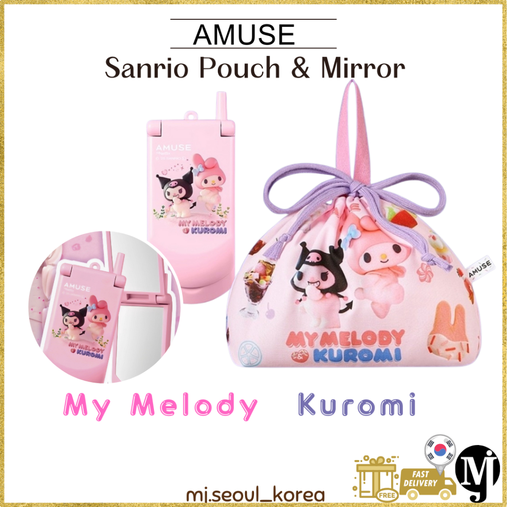 Amuse Kuromi My Melody Sanrio Edition Pouch Cell Phone Mirror | Shopee ...