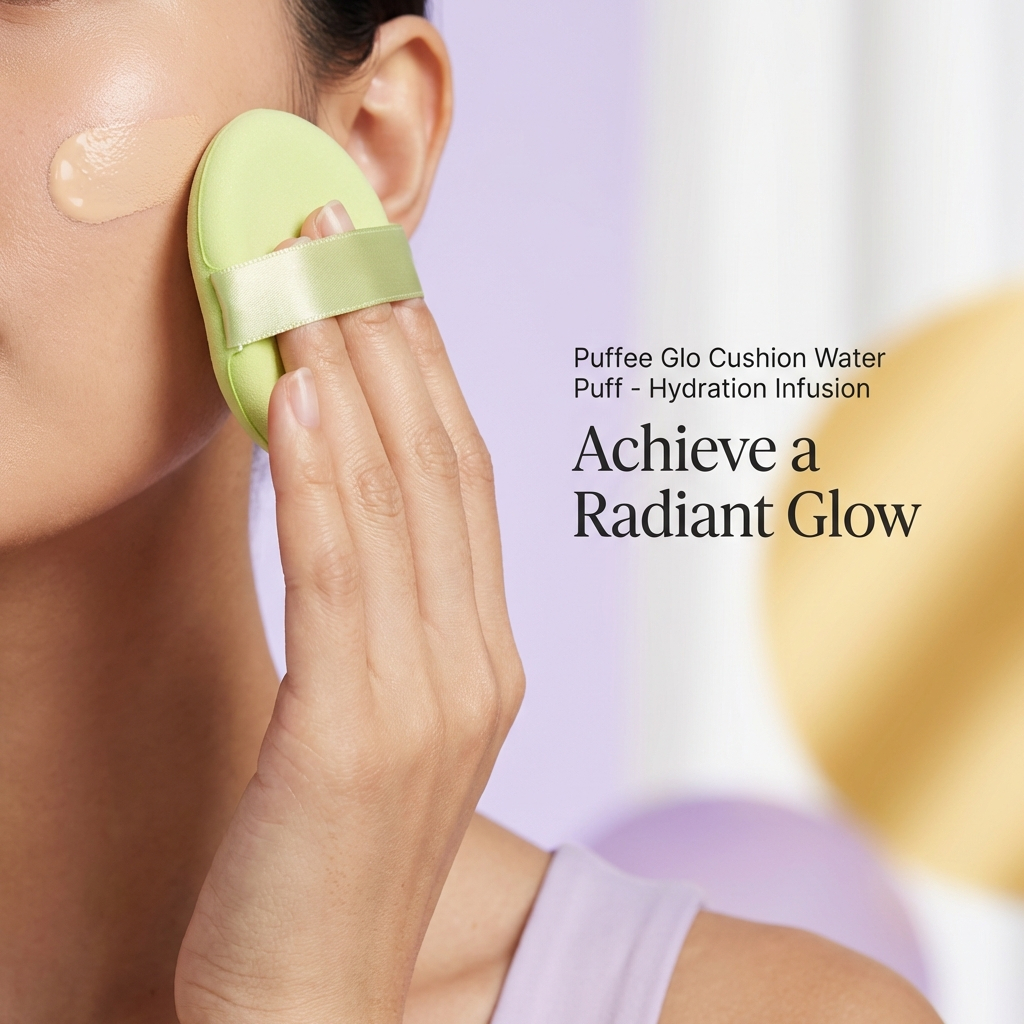 [DAISO Korea] Puffee Glo Cushion Water Puff , Beleza , Higiene ...