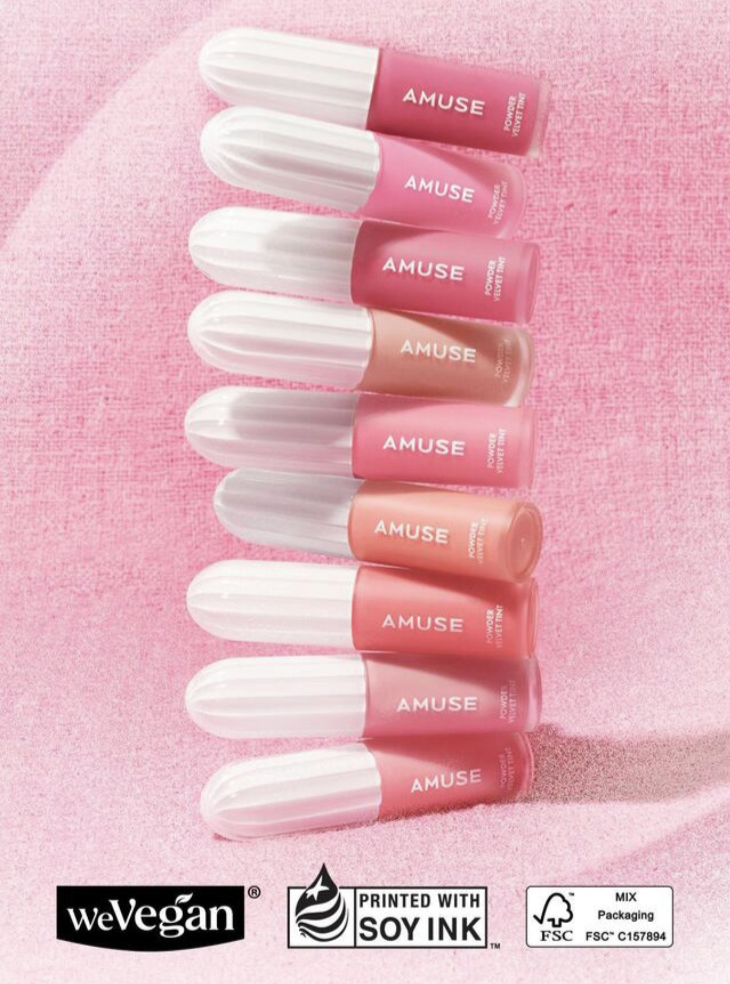 Amuse Powder Velvet tint Lip 9 Cores | Shopee Brasil