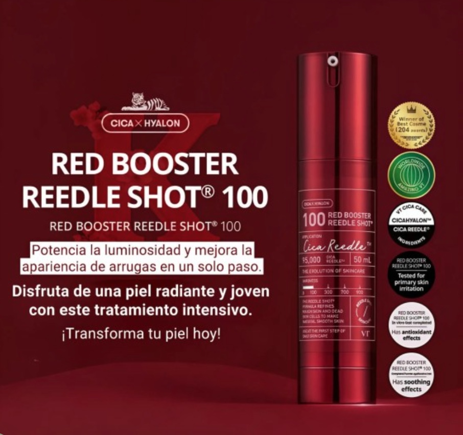 VT Cosmetics Red Booster Reedle Shot 100 | Shopee Brasil