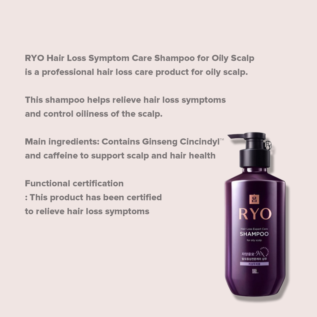 RYO Novo/3 Tipos/Shampoo Para Cuidados Com Queda De Cabelo 400ml/Oleoso ...