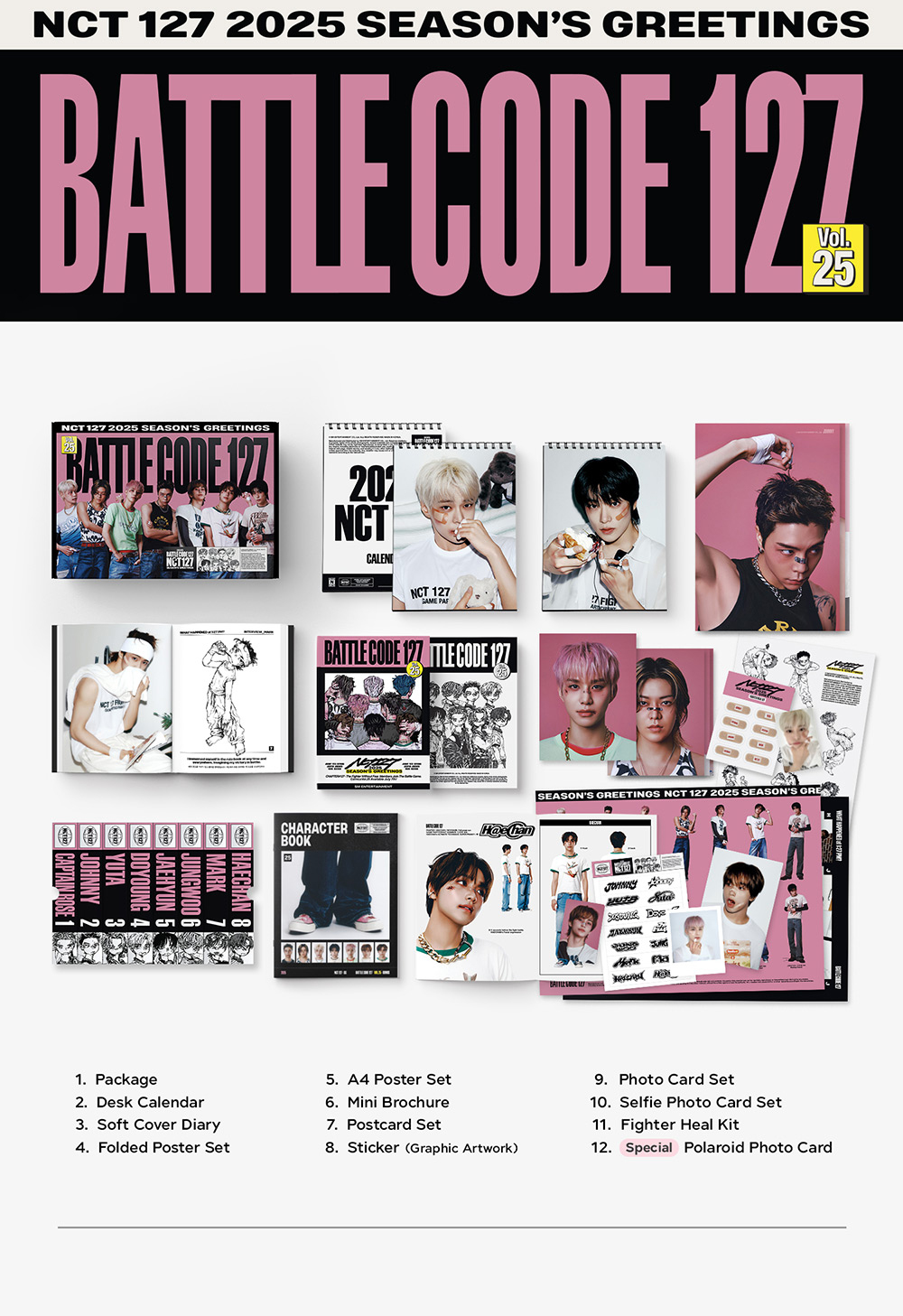 [POB] NCT 127 [BATTLE CODE 127] 2025 SEASON'S GREETINGS (23rd Dec.2024) | Shopee Brasil