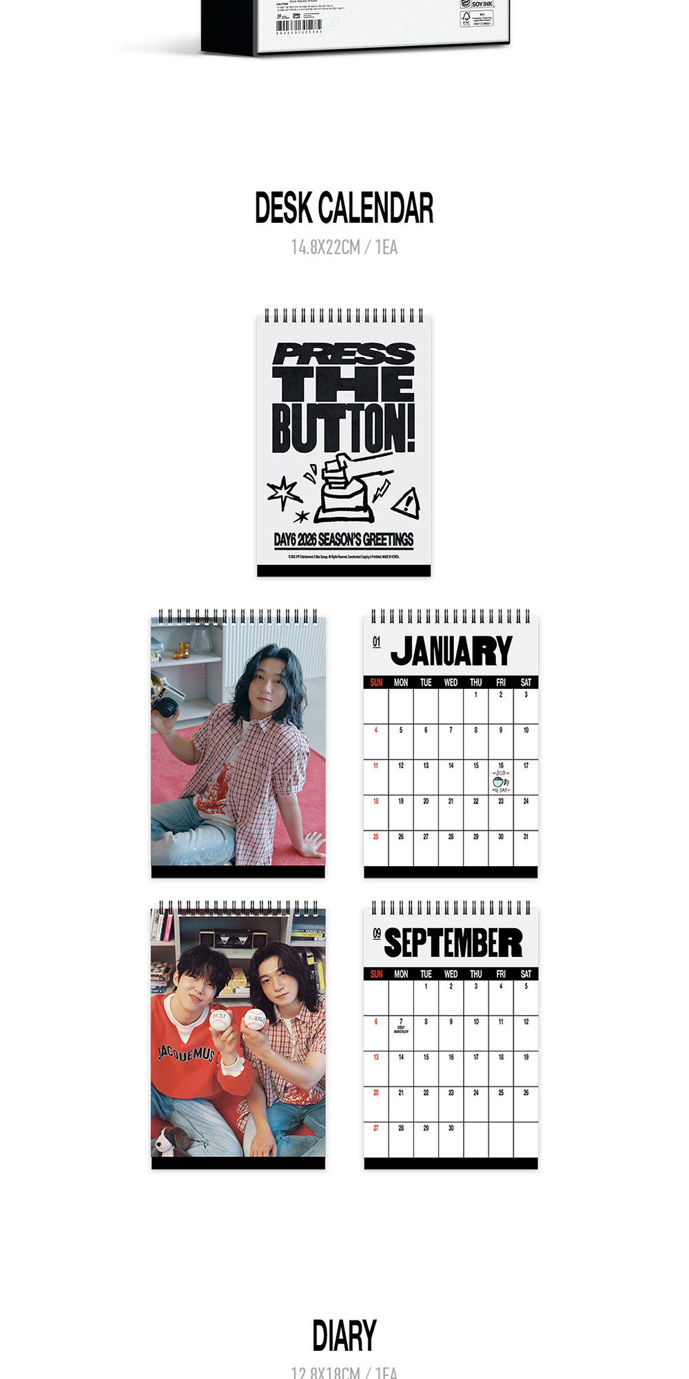 DAY6 2026 Seasons Greetings [ Press The Button ] | Shopee Brasil