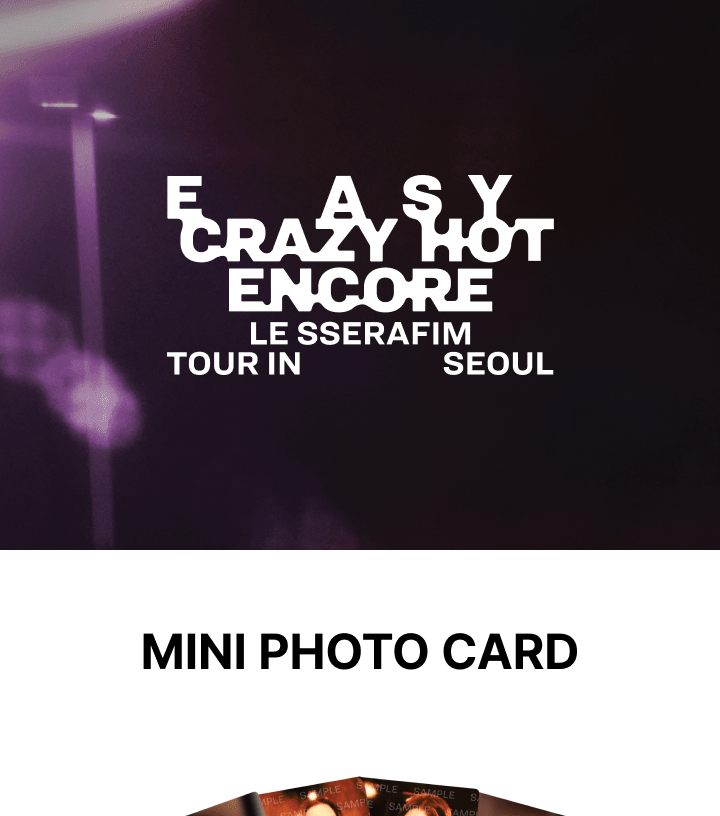 (MINI PHOTO CARD) LE SSERAFIM - EASY CRAZY HOT ENCORE TOUR IN SEOUL MD ...