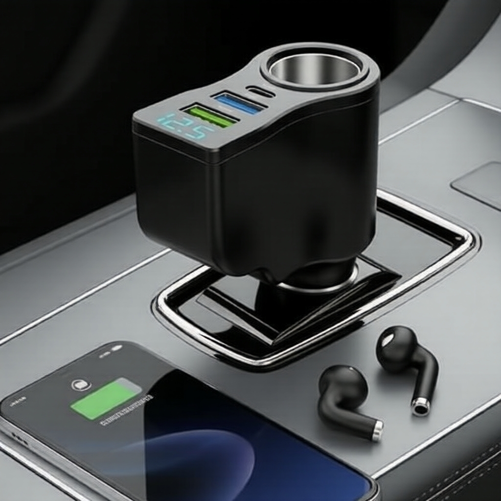Carregador de Carro USB Duplo 66W, Carregamento Rápido Multifuncional ...