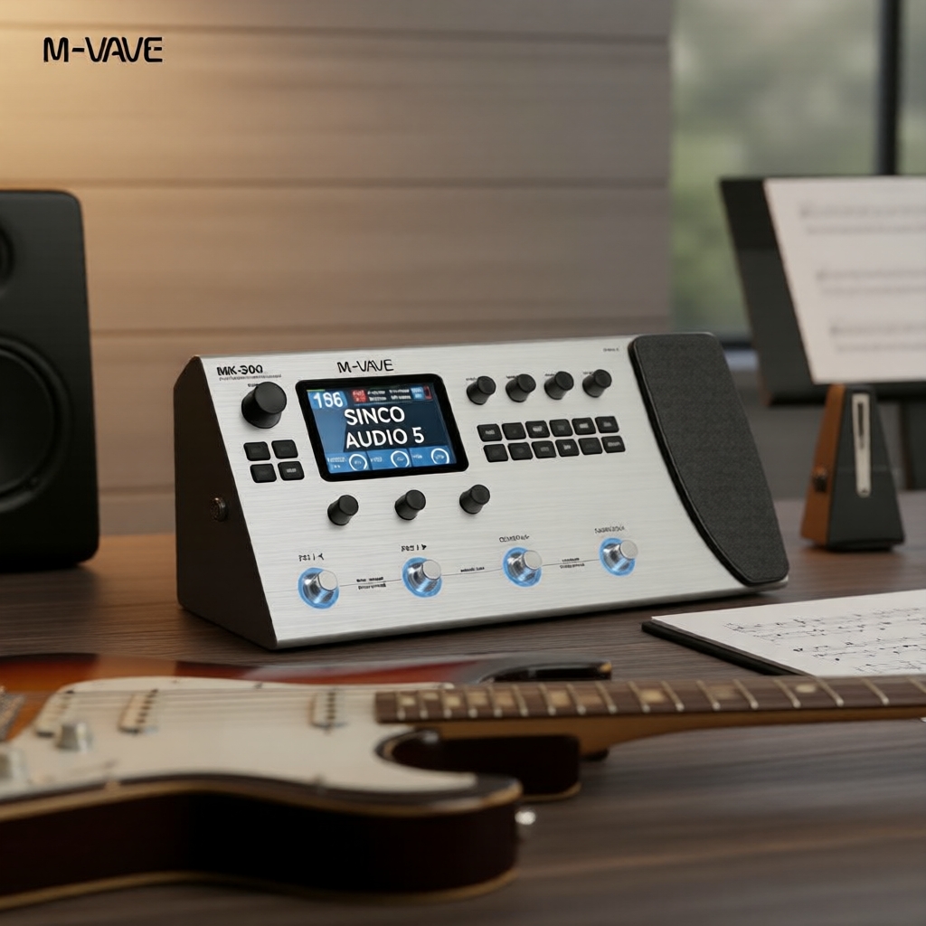M-VAVE MK-300 Pedal Multi-Efeitos para Baixo e Guitarra com Looper de ...