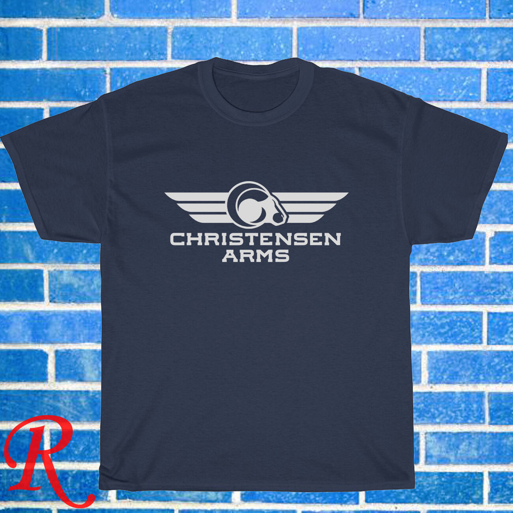 Camiseta Christensen Arms Logo Blackgreynavywhite | Shopee Brasil