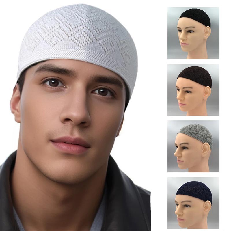 Novo Chapéu De Oração De Malha Masculino Muçulmano Respirável Islam ...