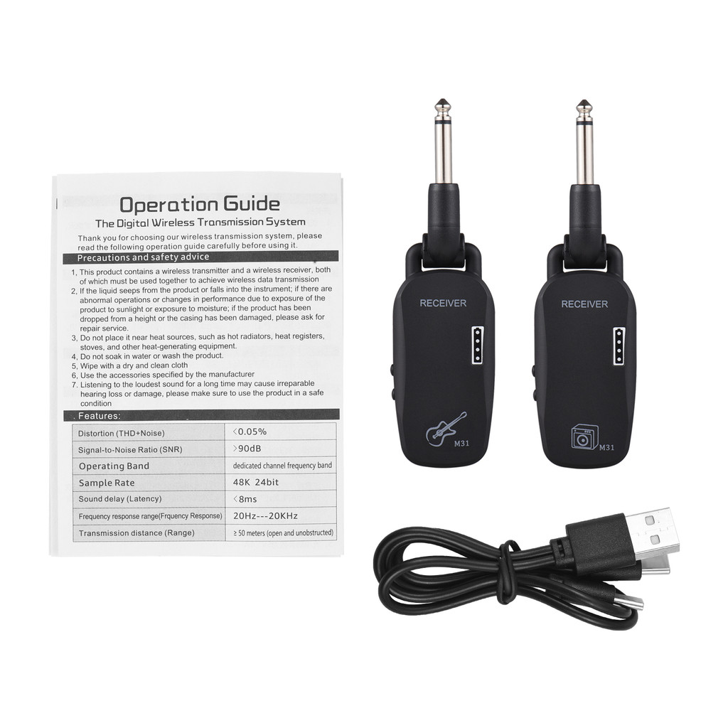 sicibr 2.4G Sistema Sem Fio Profissional Guitarra Baixo Transmissor ...