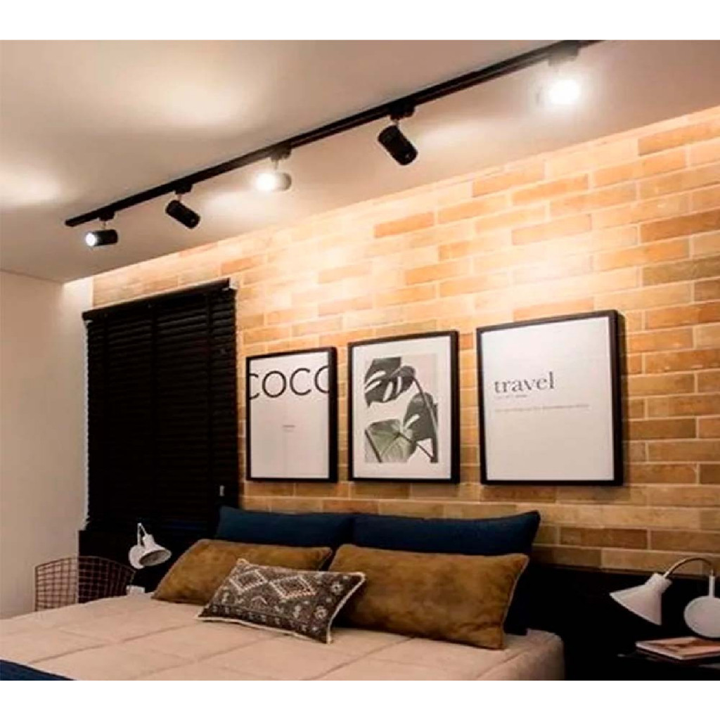 Trilho Spot LED para trilho eletrificado + Trilho + Conector Tubinho ...