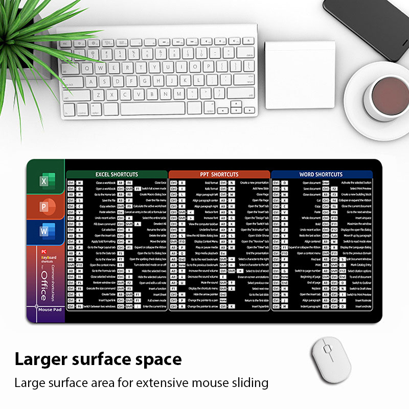 Mouse Pad Estendido , Atalhos , Mesa De Escritório , Teclado , Jogos ...