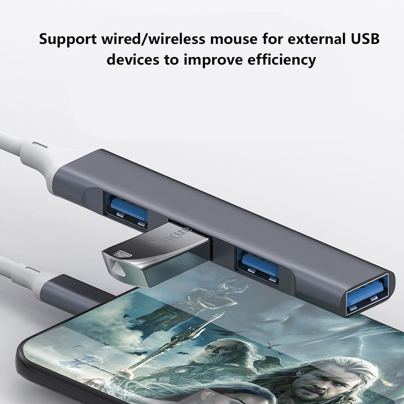 Hub USB C Portátil Novo e Moderno, Divisor USB C para 4 Portas USB ...