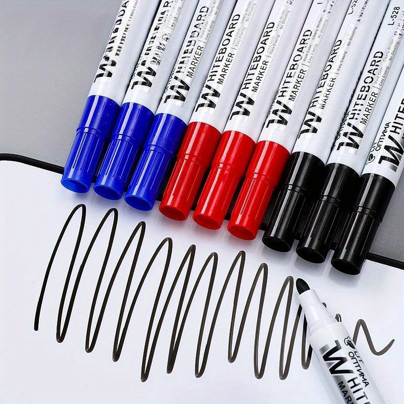 Canetas Para Quadro Branco Tcuo 4/10 Unidades , Marcadores De Negro ...