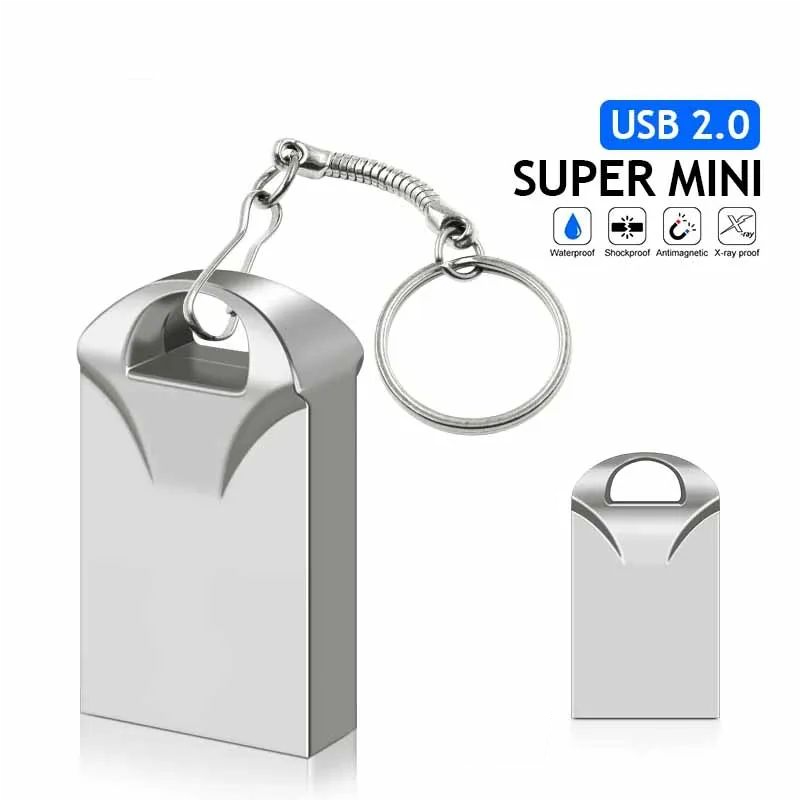 Mini Pendrive De Metal USB2.0 Flash Drive 4GB 8GB 16GB 32GB 64GBMemory ...