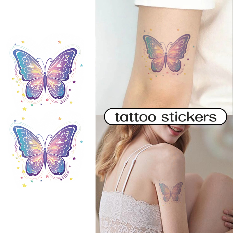Yazi Butterfly Cor Da Borboleta Yazi Tatuagem Temporária De Longa