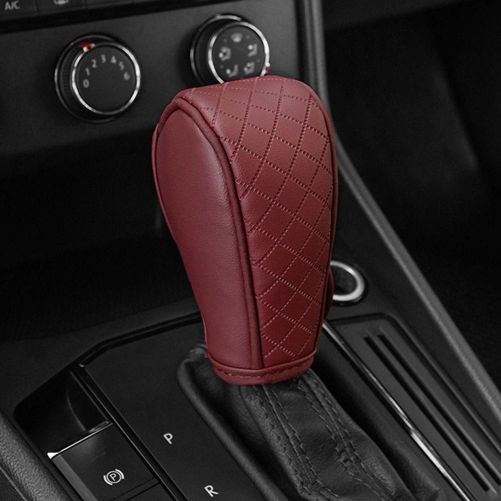 1Pcs Universal Car Shift Handle Cover PU Couro Antideslizante Tampa ...