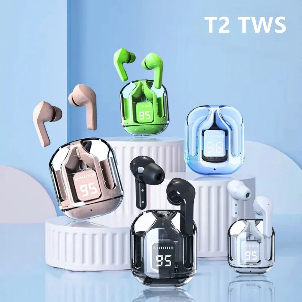 T2 Tws Fone De Ouvido Bluetooth Sem Fio Fones Transparentes ENC Power ...