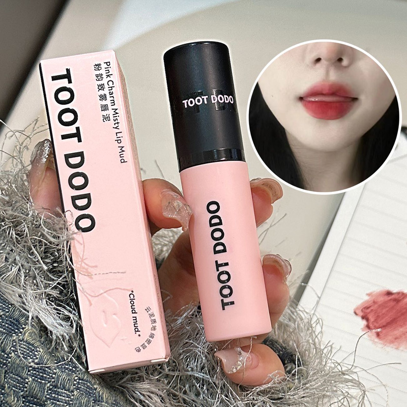 Toot Dodo Rosa Rima Lip Clay, gloss labial matte duradouro e de alta ...