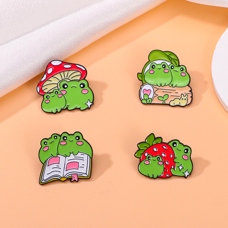 Original Cartoon Frog Vitality Frog Vitality Broche Fofo Estilo Casal ...