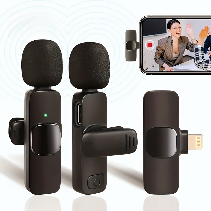 Microfone Profissional Sem Fio Lavalier Omnidirecional para Gravação de ...
