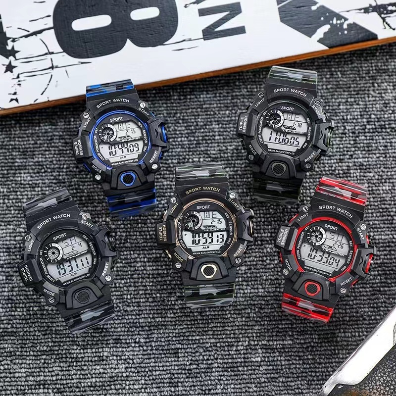Unisex Round Electronic Watch Student Relógio Eletrônico Multifuncional ...