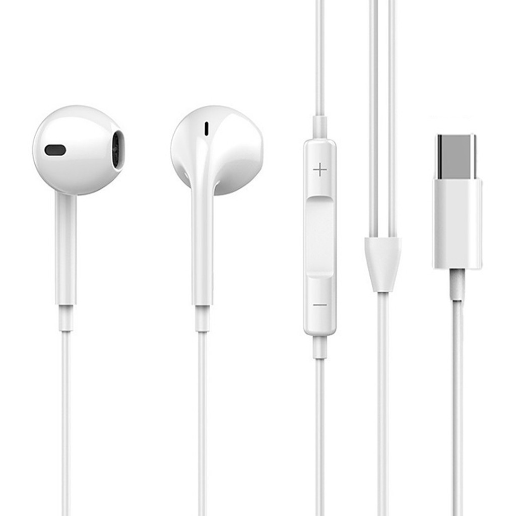 UP18 Tipo-C Fones De Ouvido Com Fio Clássico Meio Intra-Auricular ...