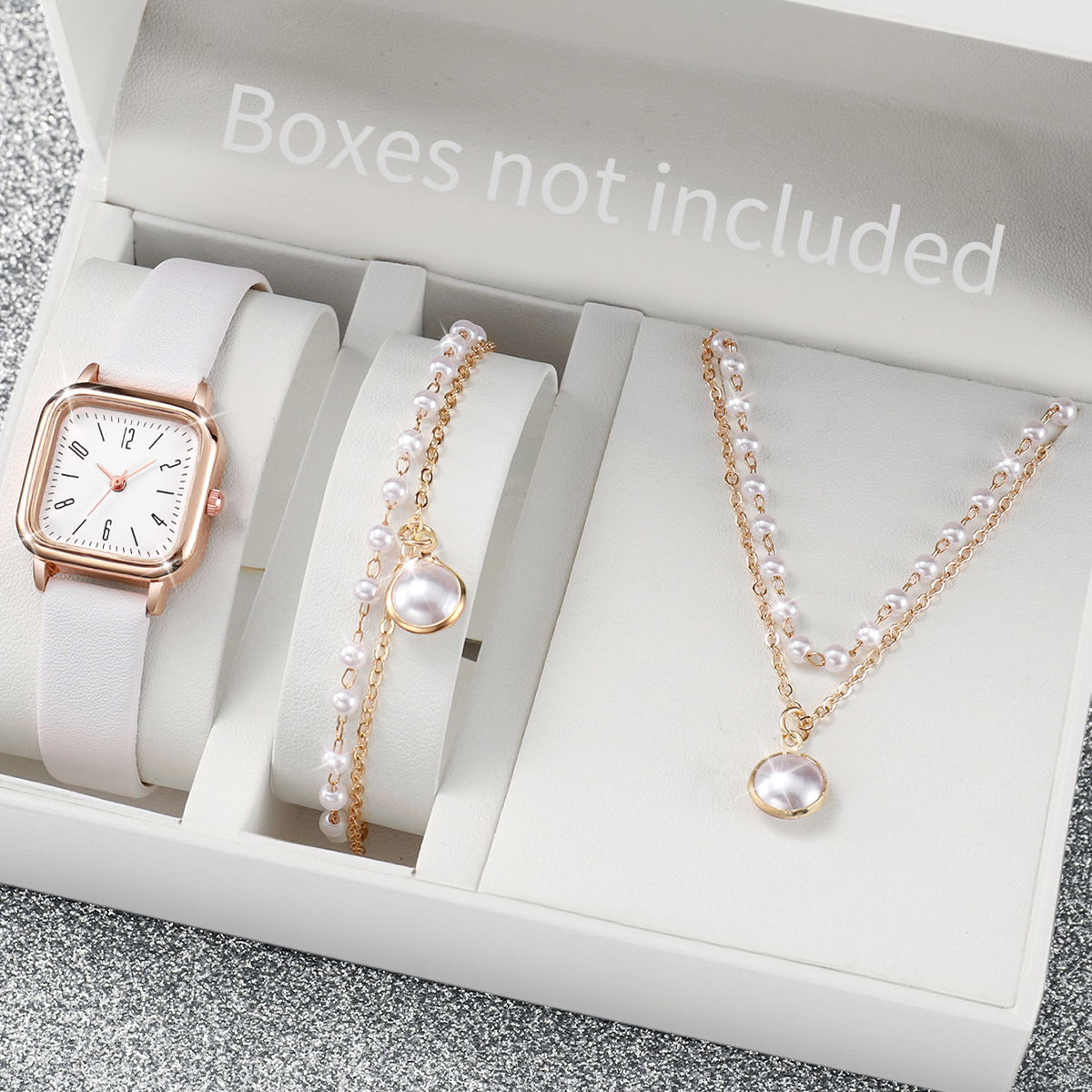 Relógio de Moda Ladies Watch Women's Square Leather Strap Quartz Watch+ ...