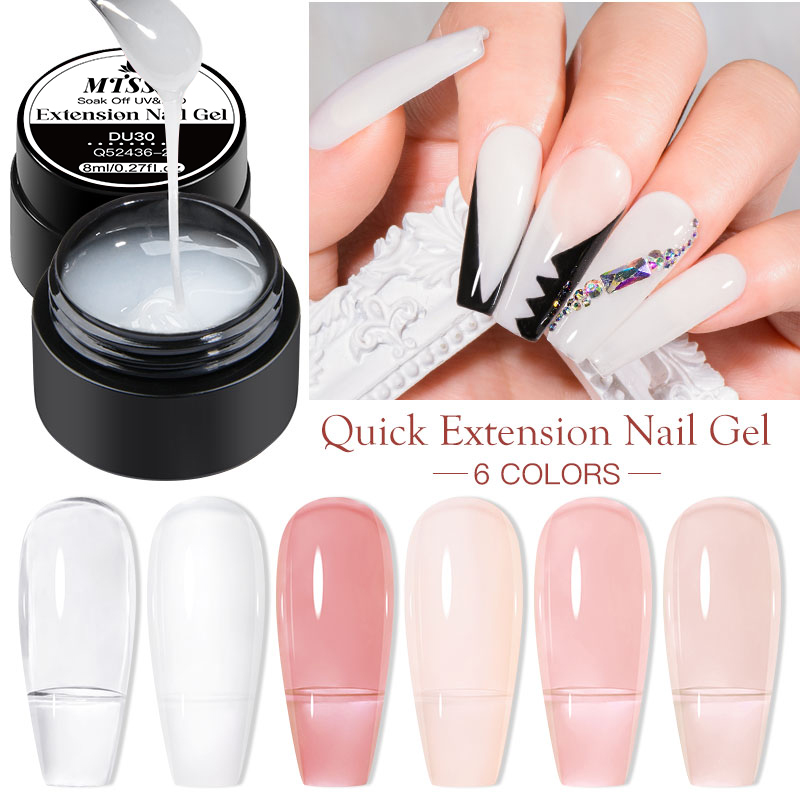 MTSSII Extensão Gel De Unhas Quick Building UV Acrílico Branco ...