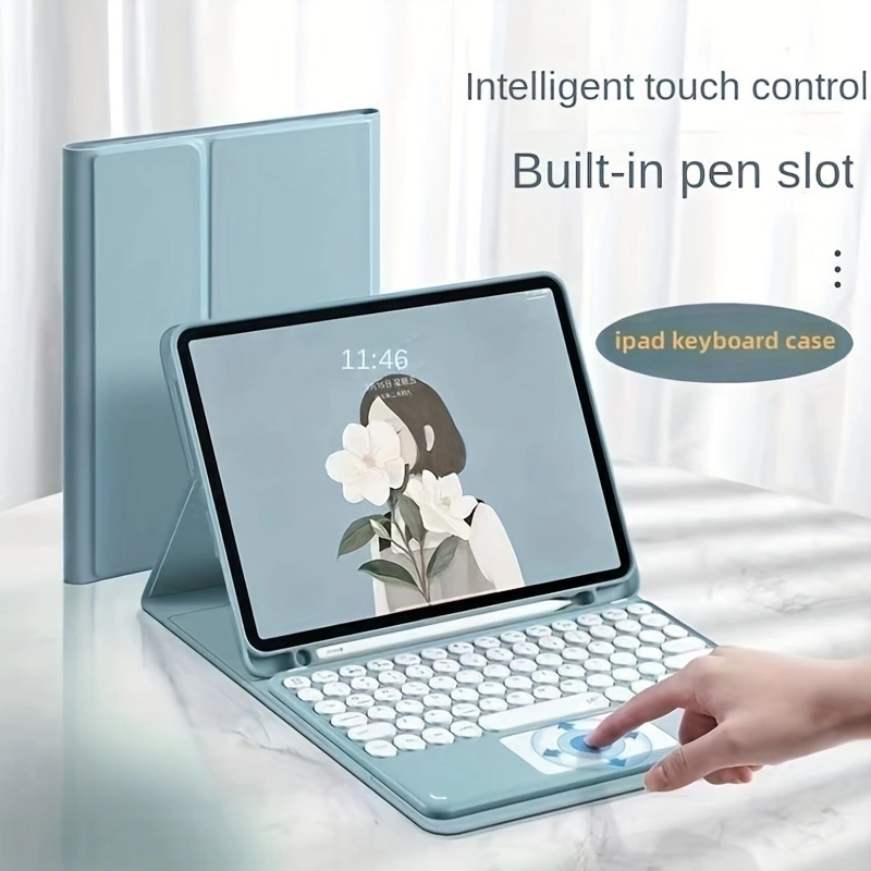 Para ipad 10th gen teclado com slot para lápis magnético bluetooth ...