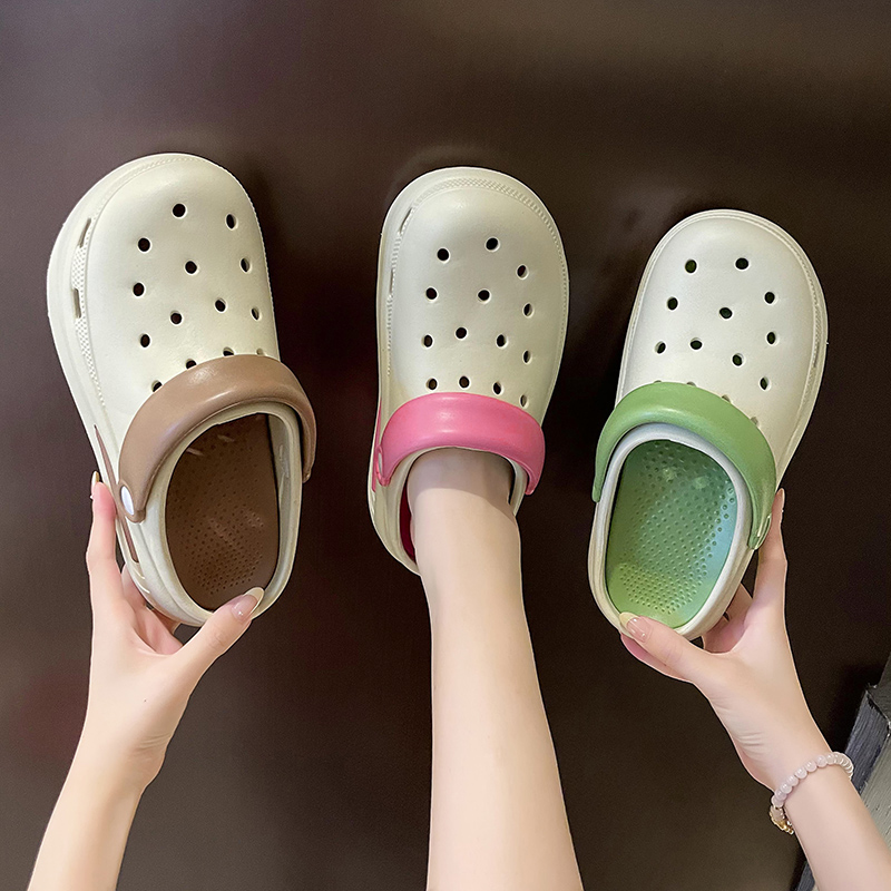 Crocs Desgaste Feminino 2024 Verão Nova Moda casual Dois Antideslizante ...