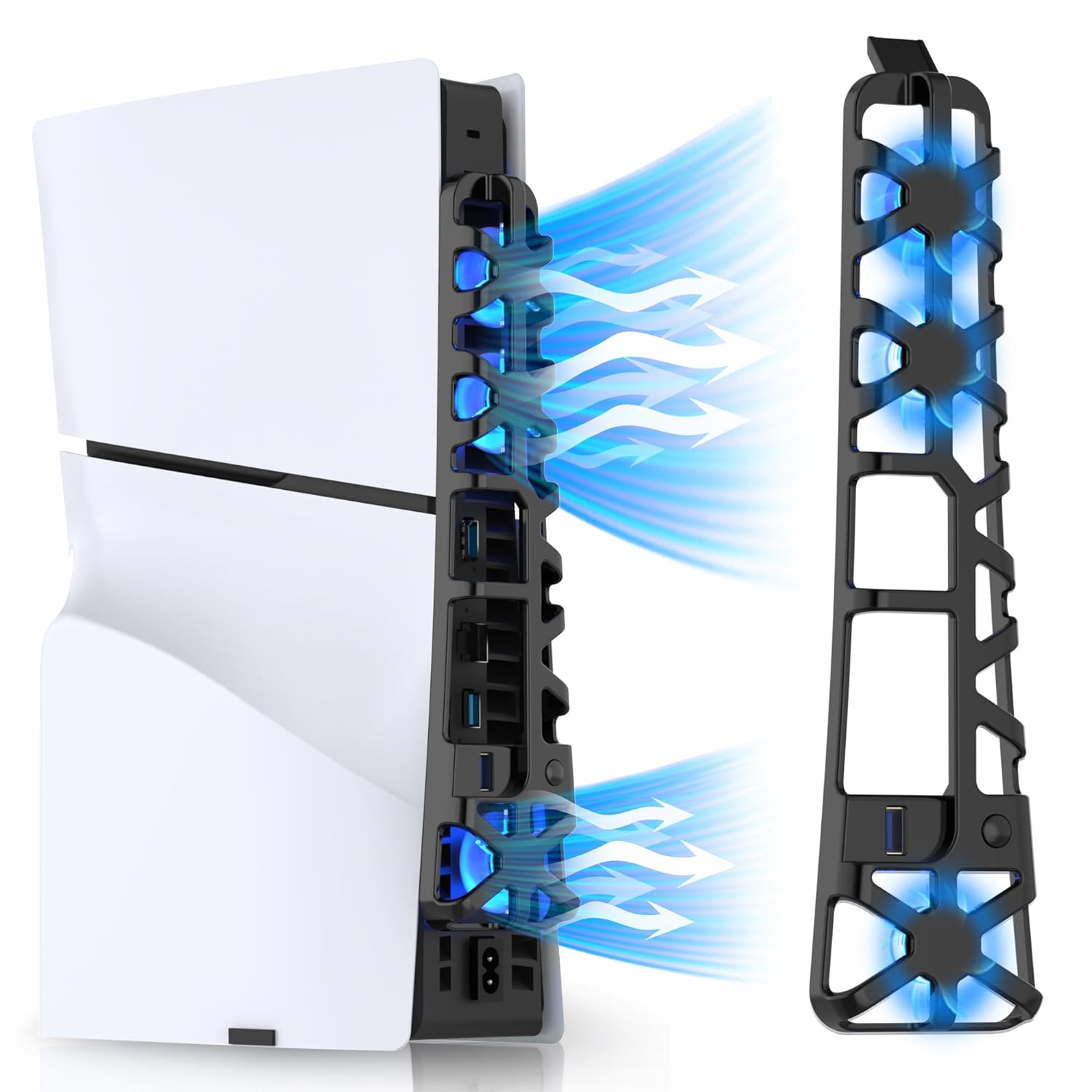 Ventilador DOBE PS5 Slim Auto On/Off com Luz LED, Acessórios de ...