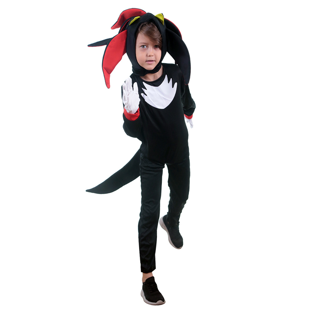 Supersonic Boy Black Hedgehog Sonic Charter Halloween Cosplay Roupa ...