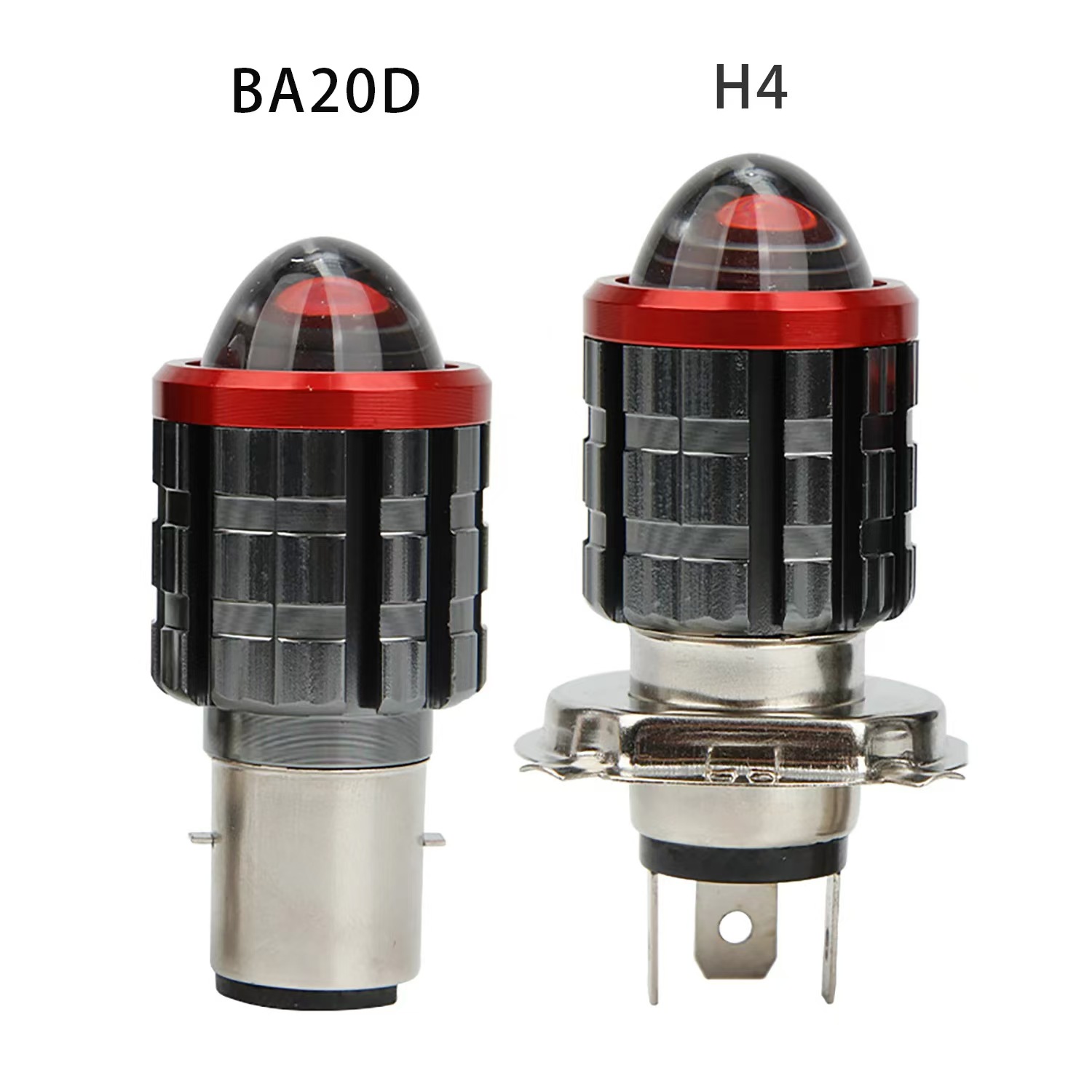 Farol de moto H4 BA20D 20W alta/baixa luz LED lâmpada 12V 6000K para ...
