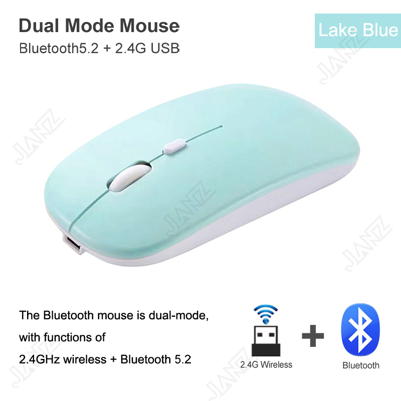 Mouse Sem Fio Recarregável Para Laptop Pad Tablet BT5.2 2.4G Dual Mode Mute Gaming | Shopee Brasil