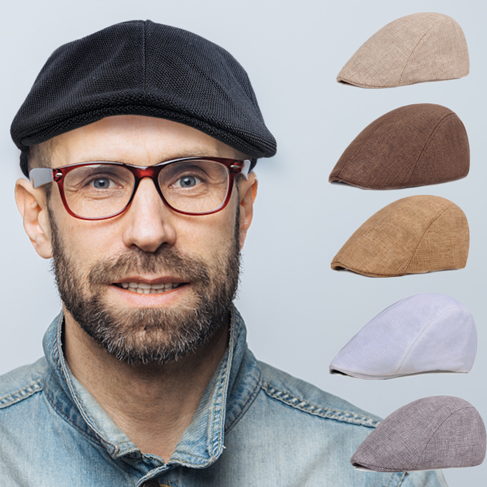 Boinas De Verão Retro Spring Breathable British Style Berets-Homens ...