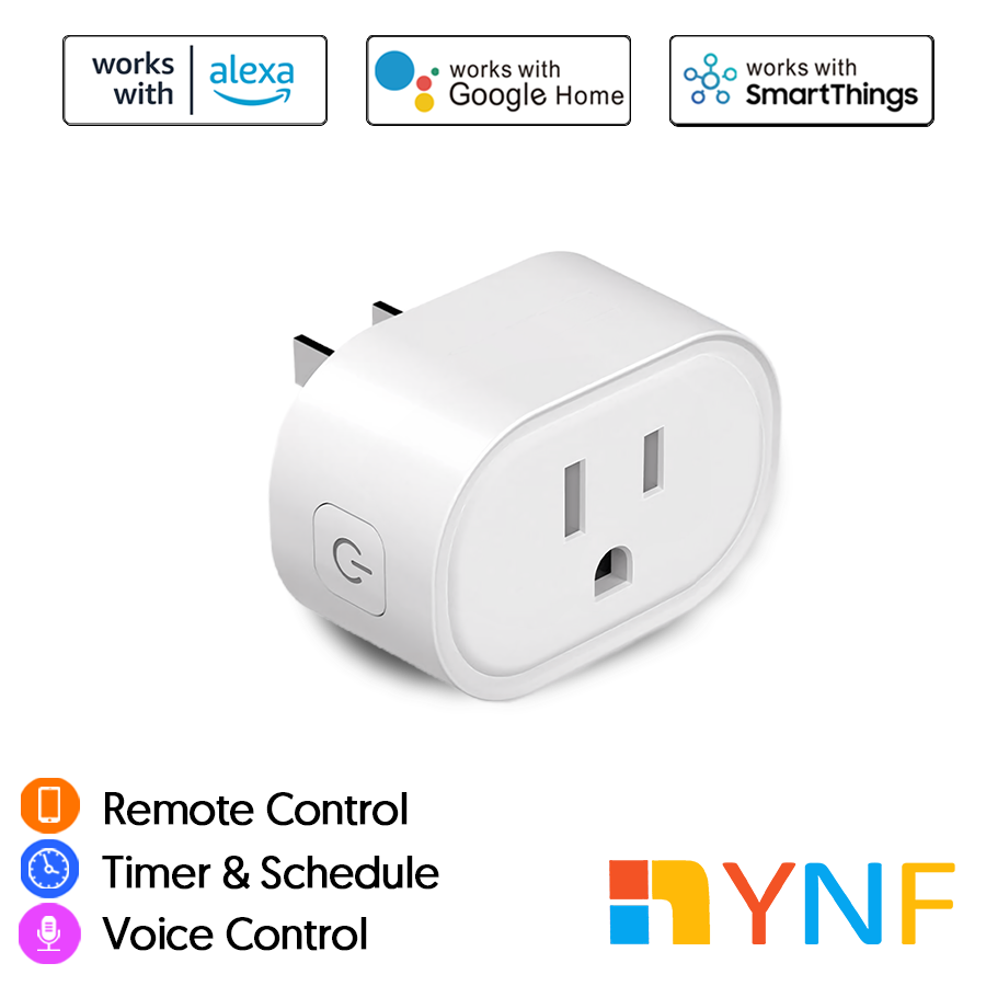 YNF Smart Plugs Wi-Fi & Bluetooth com Controle de Voz Alexa e Google ...