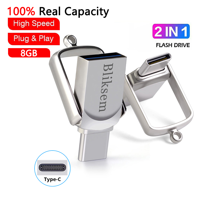 Mini Pen drive Tipo C , USB De 8GB De Memória TYPE-2 Em 1 | Shopee Brasil