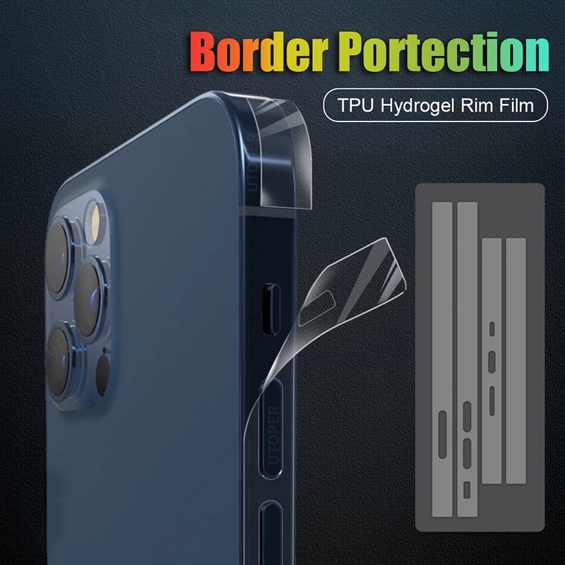 Para iPhone 15 14 Plus 13 12 Pro Max Mini Filme Lateral Protetor De ...