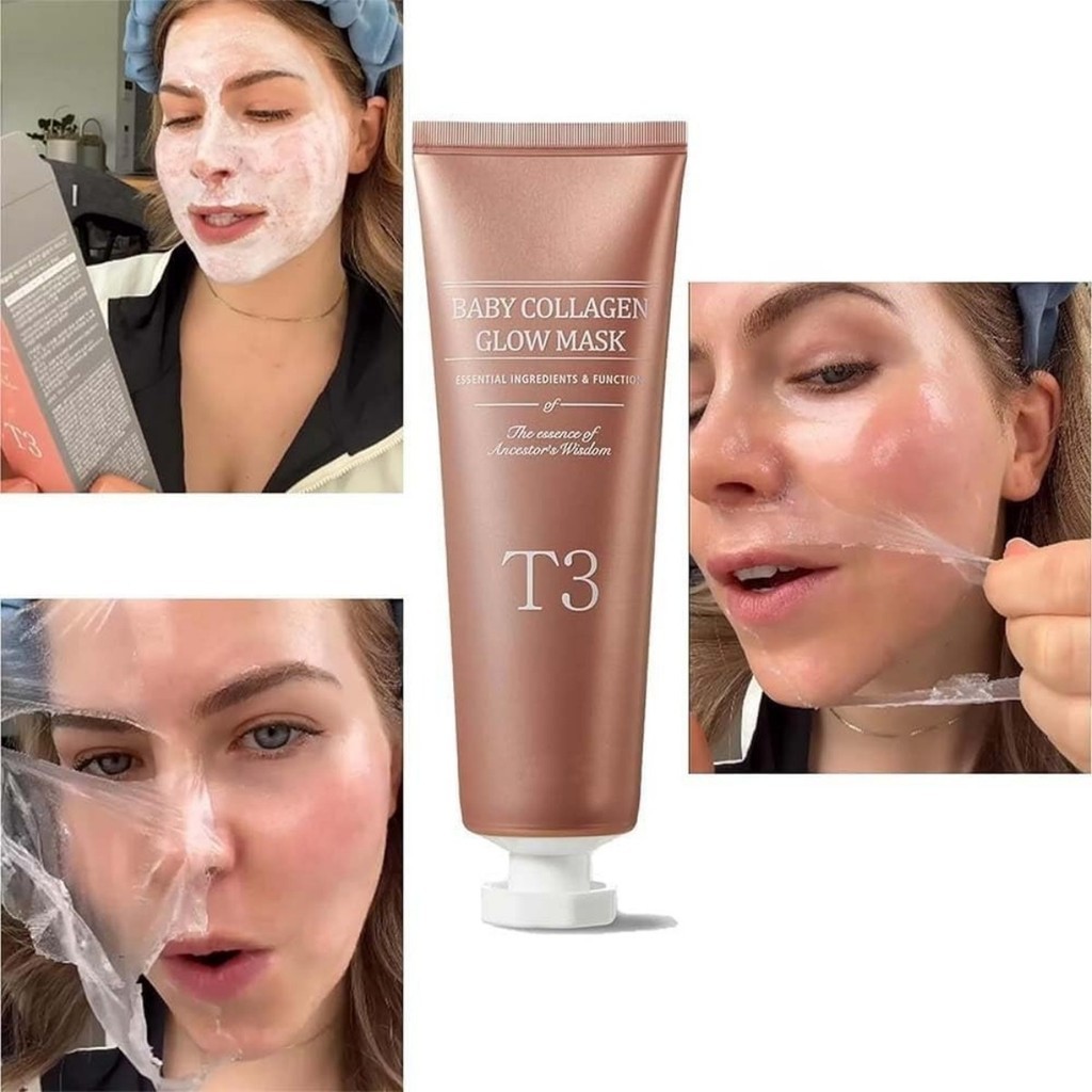 T3 Colágeno Pesto Máscara 100g Peeling Anti-Rugas Endurecimento Da Pele ...