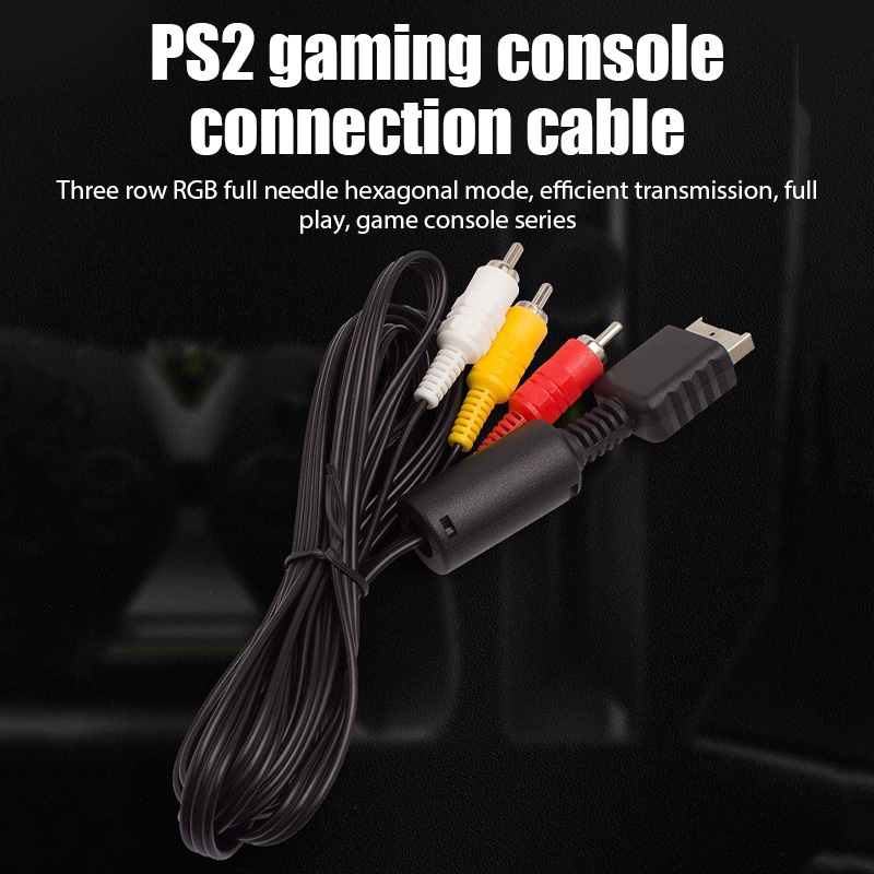 1.8M Cabo De Conexão Para Console De Jogos RGB PS2 De Três Fileiras ...
