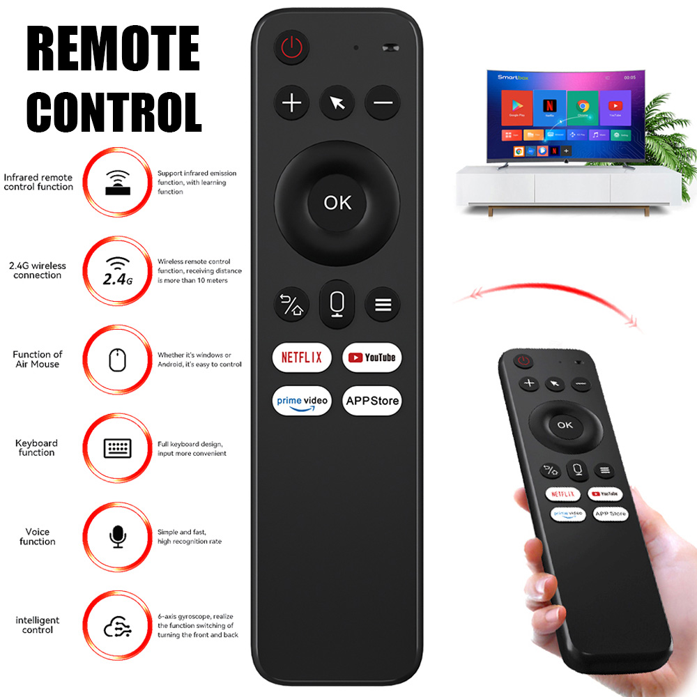 V9 Wirelees Controle Remoto De Voz Bluetooth Substituição De Comandos ...