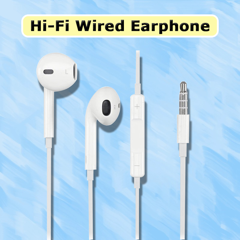 HQAi W1 Fone De Ouvido Com Fio Hi-fi 3.5mm Estéreo Microfone Embutido Intra-Auricular Para Todos ...