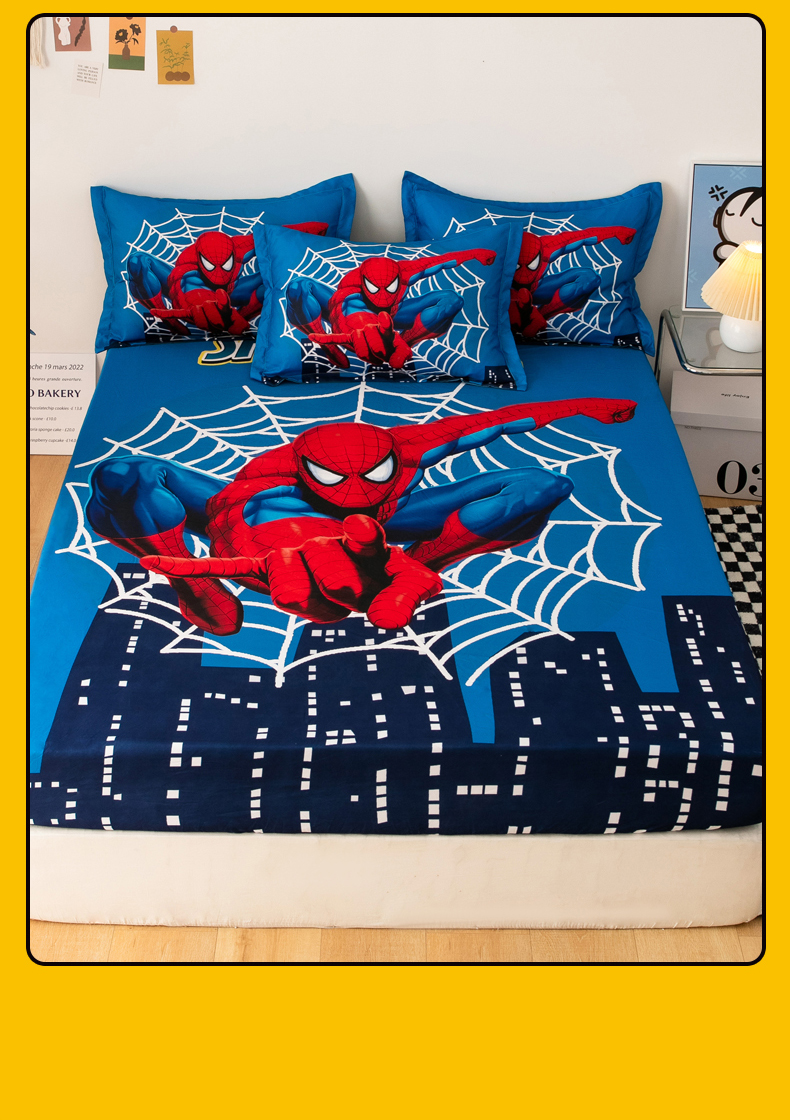 Dansunreve Kids Cartoon Bedsheet Ultraman Fitted Sheet Spider-Man Bed ...