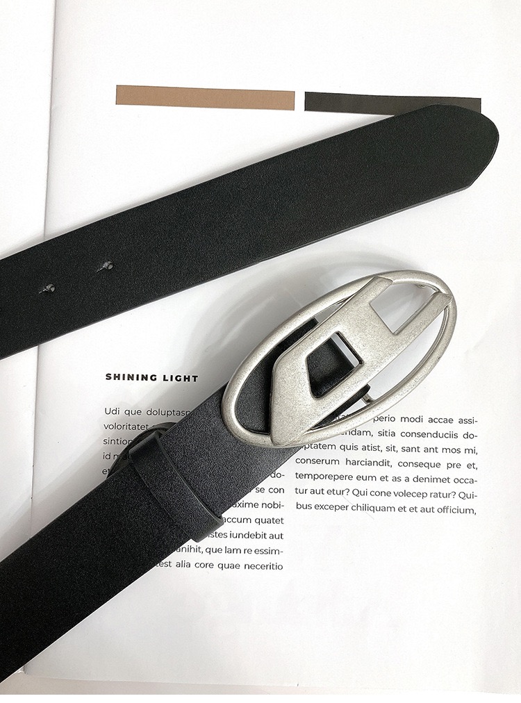Cinto De Luxo Y2k Masculino Carta D Cintos Punk PU De Couro Metal Snap ...