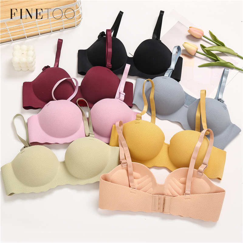 Finetooo Bra Sexy Push Up Sutiã Lingerie Feminina Copa A/B Cor Sólida ...