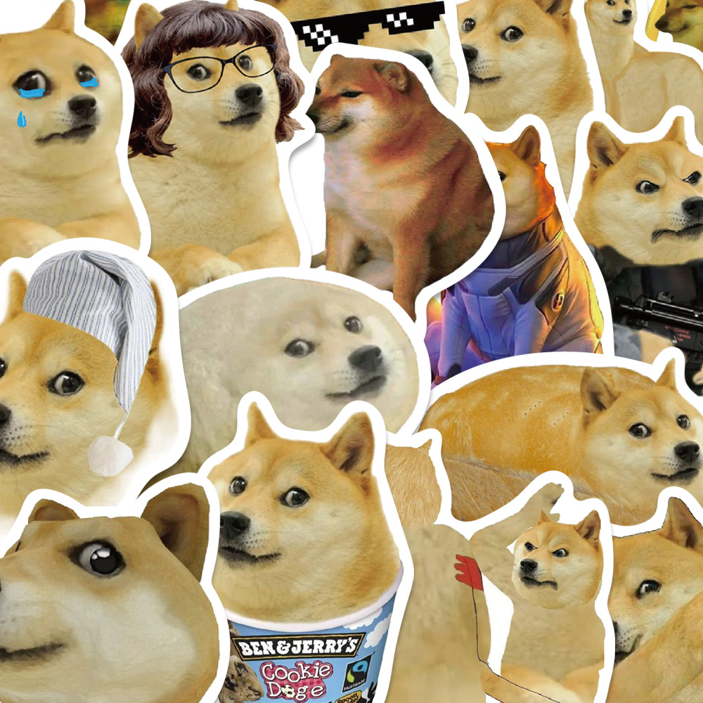 50pcs Funny God annoying dog stickers Engraçados E Divertidos emoticons ...